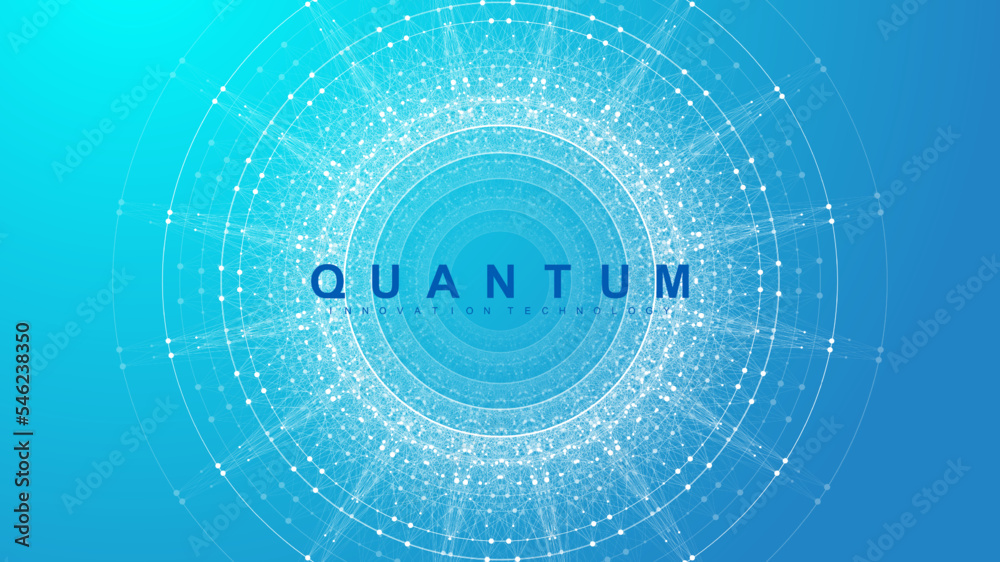 Quantum computing concept. Deep learning artificial intelligence. Big ...