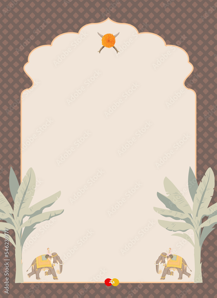 An Invitation card template useful for auspicious Indian days, such as ...