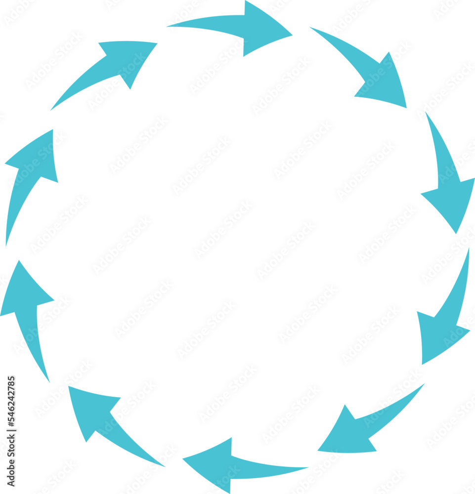 Solid circular arrows symbols collection vector illustration. Reuse or ...