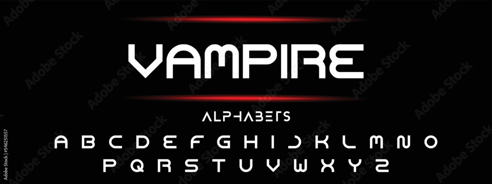 VAMPIRE Minimal urban font. Typography with dot regular and number ...