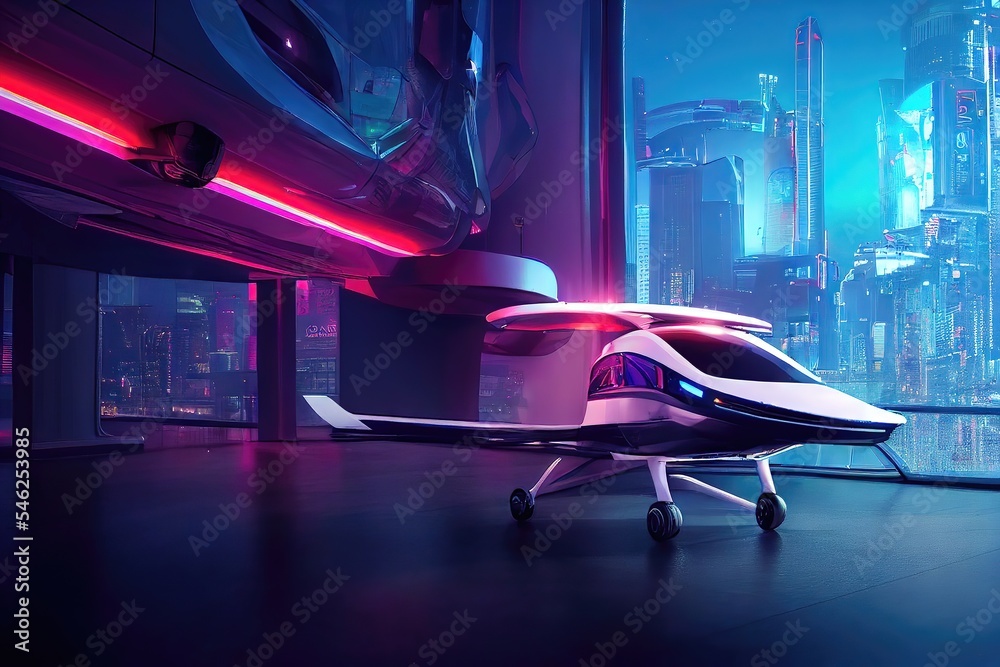ภาพประกอบสต็อก Urban air mobility, air taxi, UAM, Passenger Autonomous ...