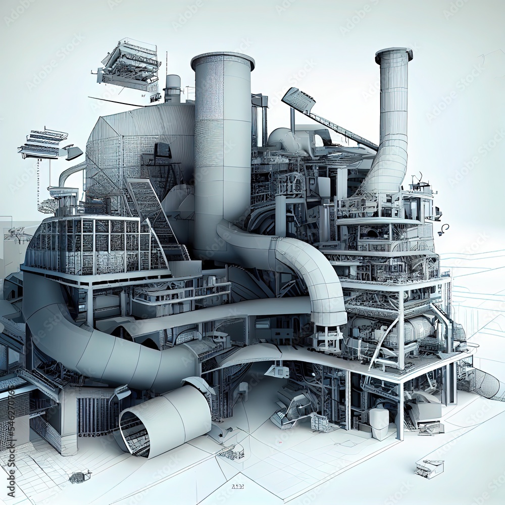 isometric projection of drawing of building Stock Illustration | Adobe ...