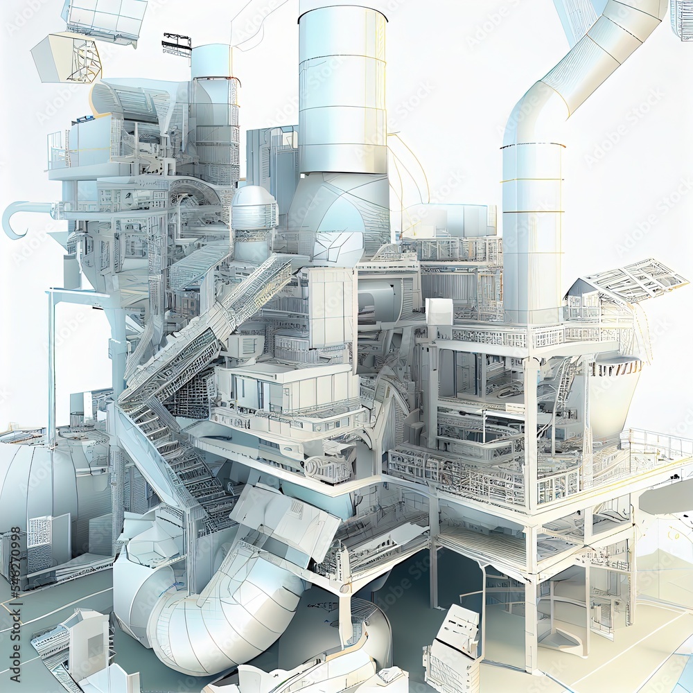 isometric projection of drawing of building Stock Illustration | Adobe ...