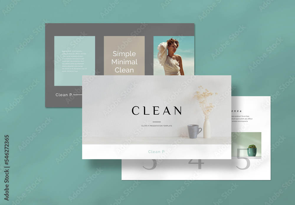 Clean Presentation Layout Stock Template | Adobe Stock