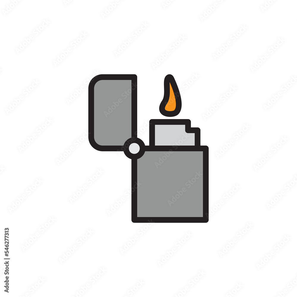 lighter outline icon. Elements of smoking activities illustration icon ...