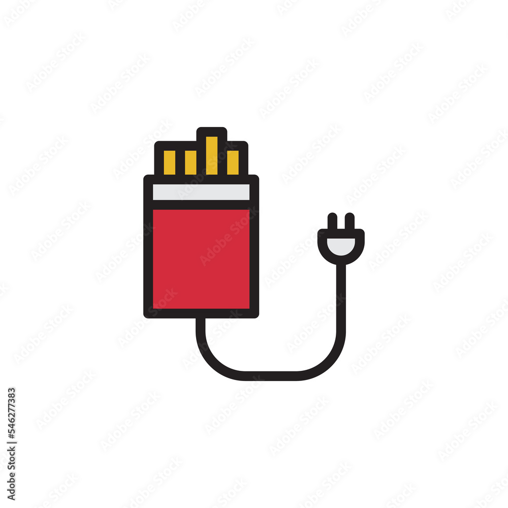 addiction outline icon. Elements of smoking activities illustration ...