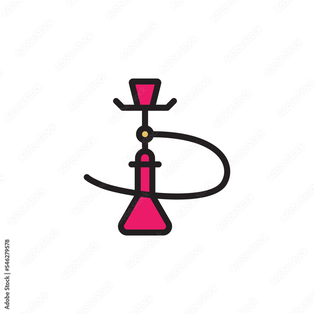 hookah outline icon. Elements of smoking activities illustration icon ...