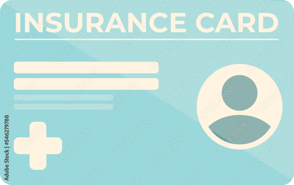 Insurance card icon cartoon vector. Medical health. Doctor life Stock ...