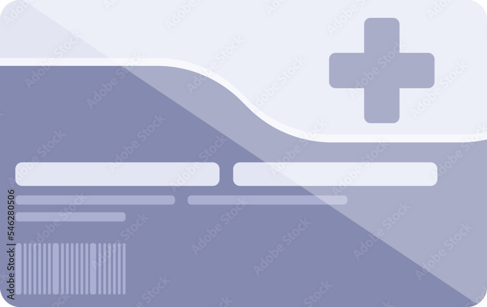 Hospital medical card icon cartoon vector. Health insurance. Life ...