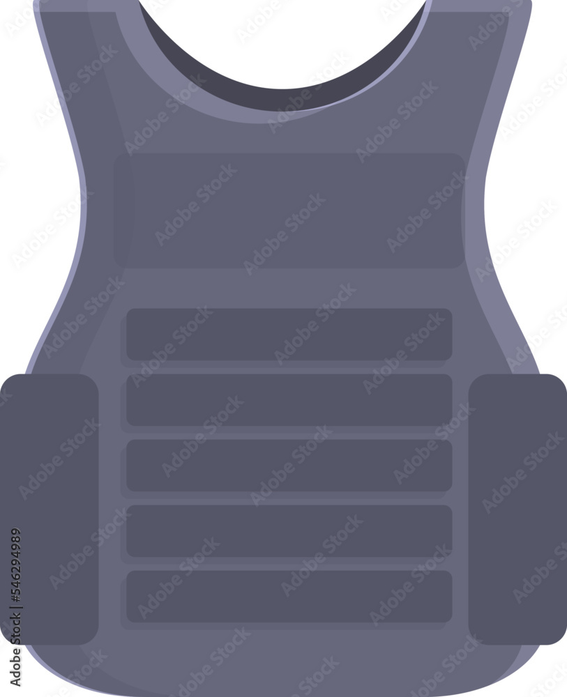 Bullet vest icon cartoon vector. Police proof. Kevlar armor Stock ...