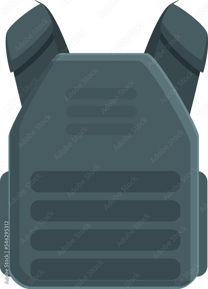Bullet proof vest icon cartoon vector. Police kevlar. Team safety Stock ...