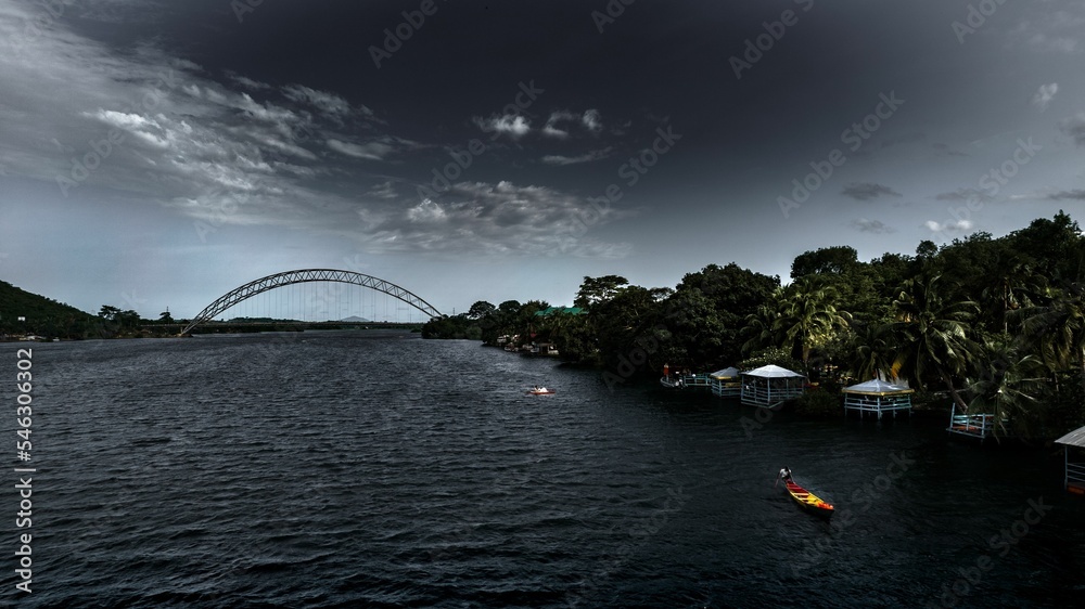 Adomi bridge over Volta lake in Akosombo, Ghana Stock Photo | Adobe Stock
