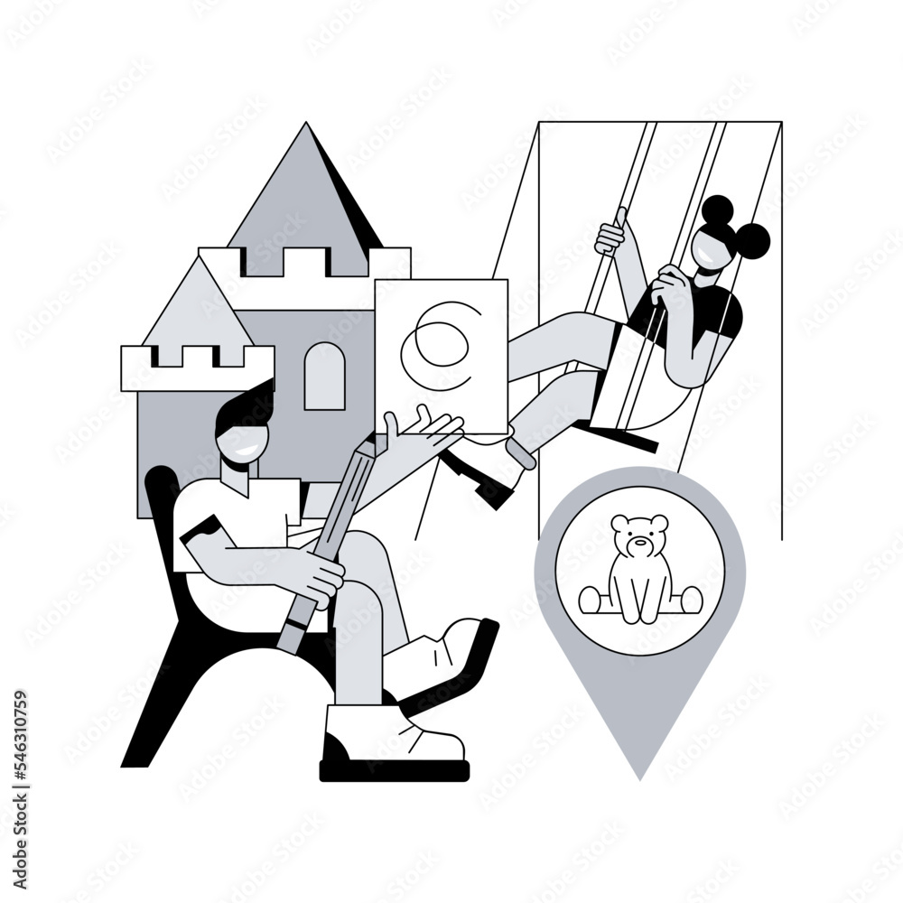Child friendly area abstract concept vector illustration. Kid friendly ... Child friendly area abstract concept vector illustration. Kid friendly ...