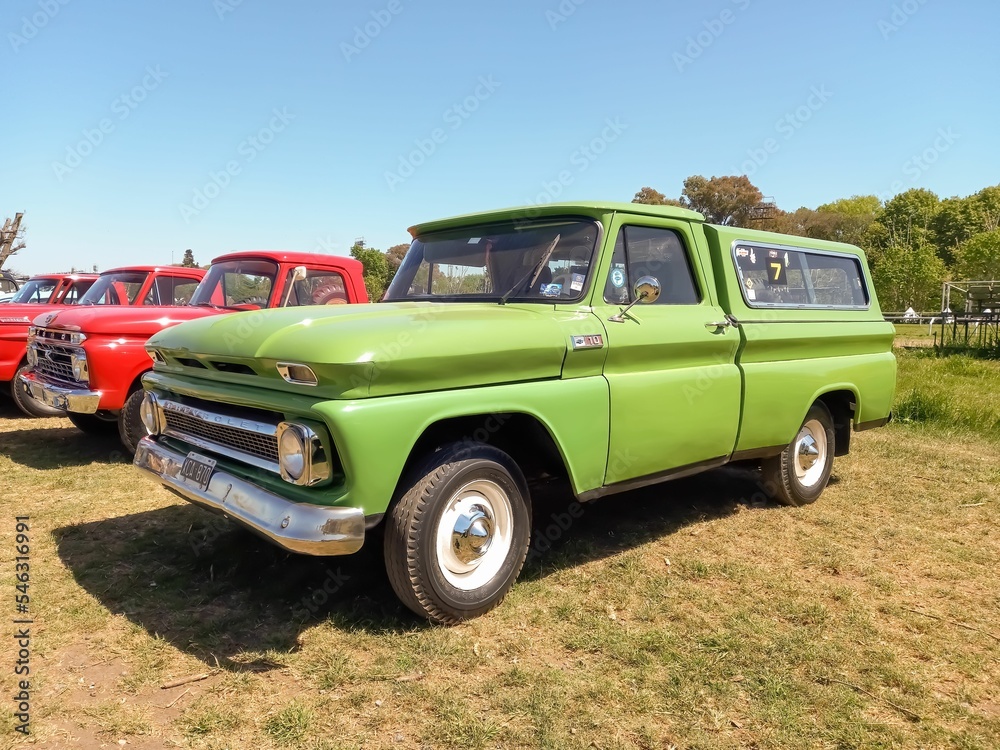 old 1965 Chevrolet C10 Apache pickup truck in the countryside ...