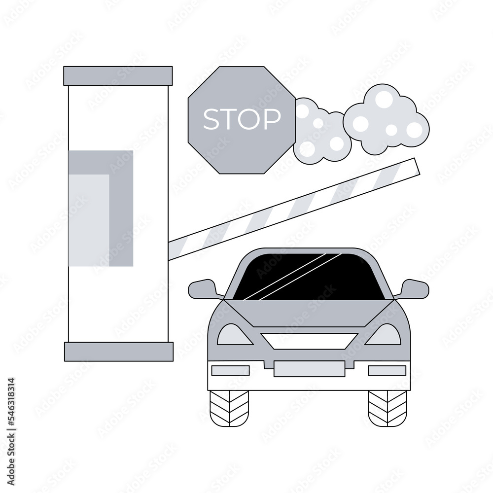 Toll road abstract concept vector illustration. Tollway fee, express ...