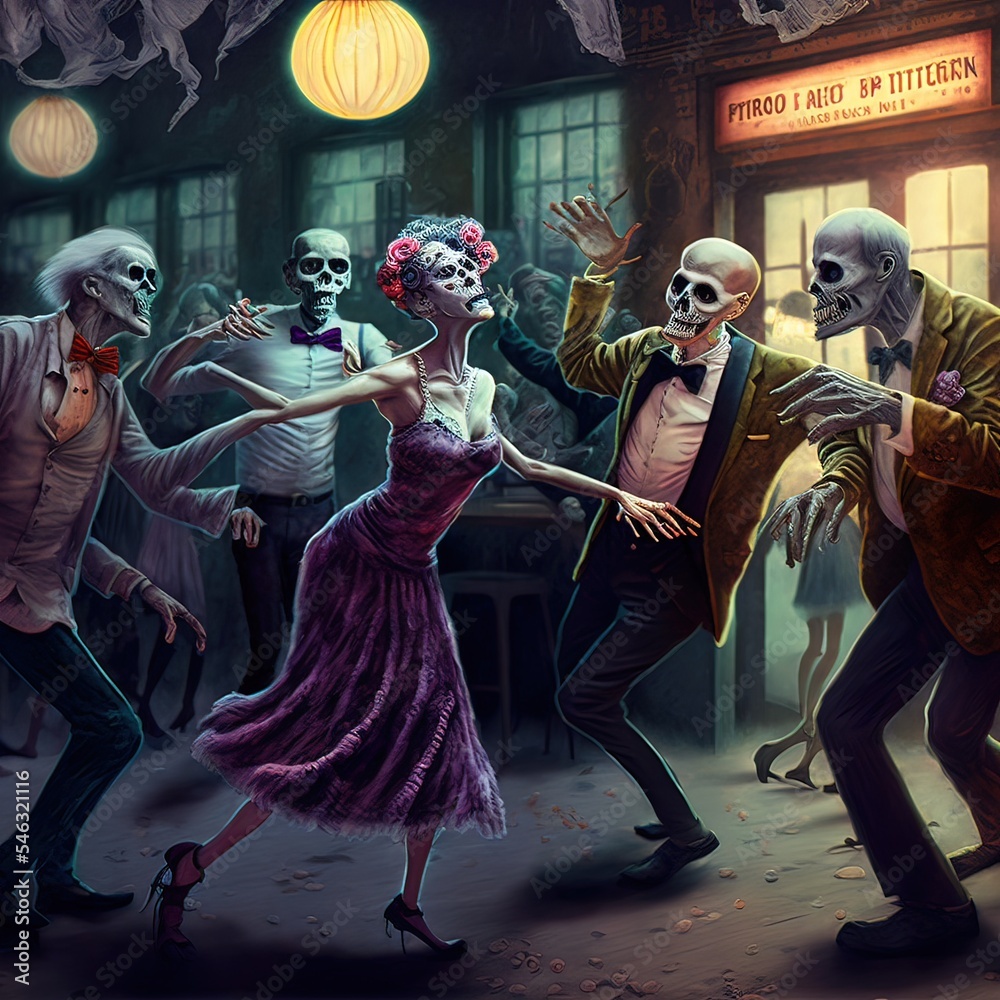 Dancing Dead Stock Illustration | Adobe Stock