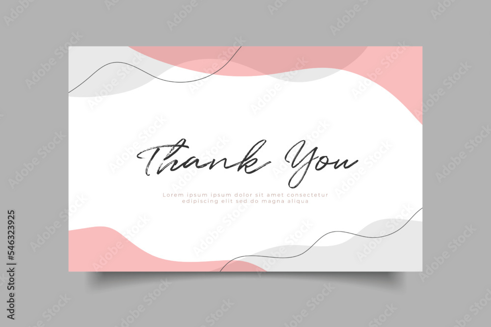 thank you card tempalte design Stock Vector | Adobe Stock