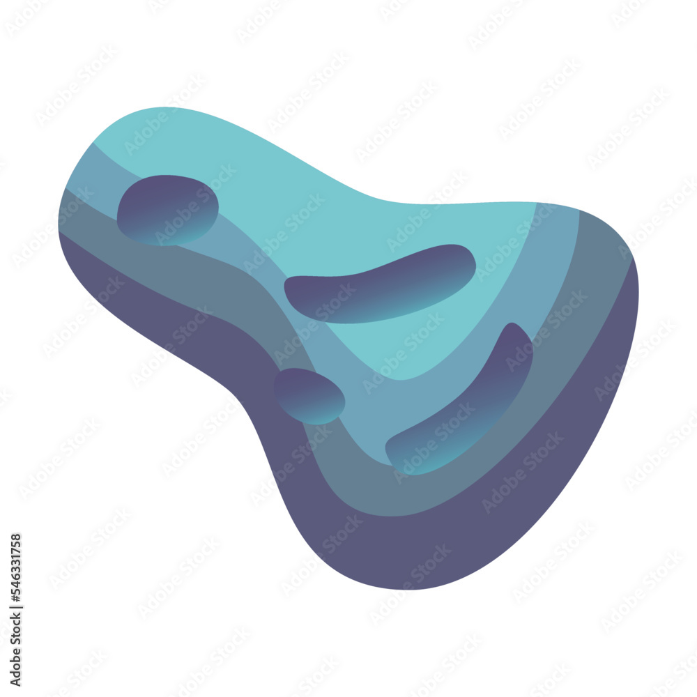 Space stone. Cartoon vector illustration. Colorful asteroid. Space ...