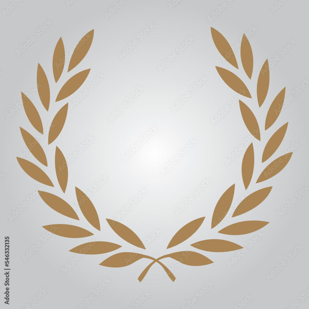 Gold Crest Vector in plain background Stock Vector | Adobe Stock