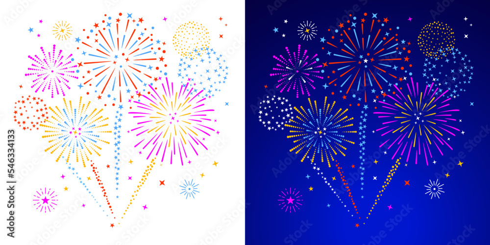 Background design with fireworks Stock Vector | Adobe Stock