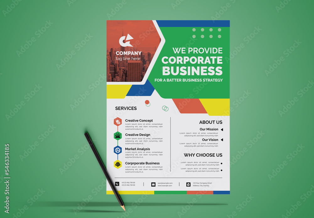 Creative Flyer Layout Stock Template | Adobe Stock