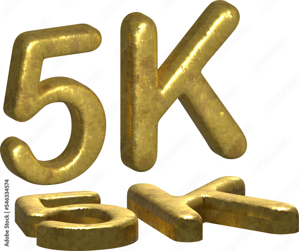 Social media post design to reach five thousands of followers. 5k gold ...
