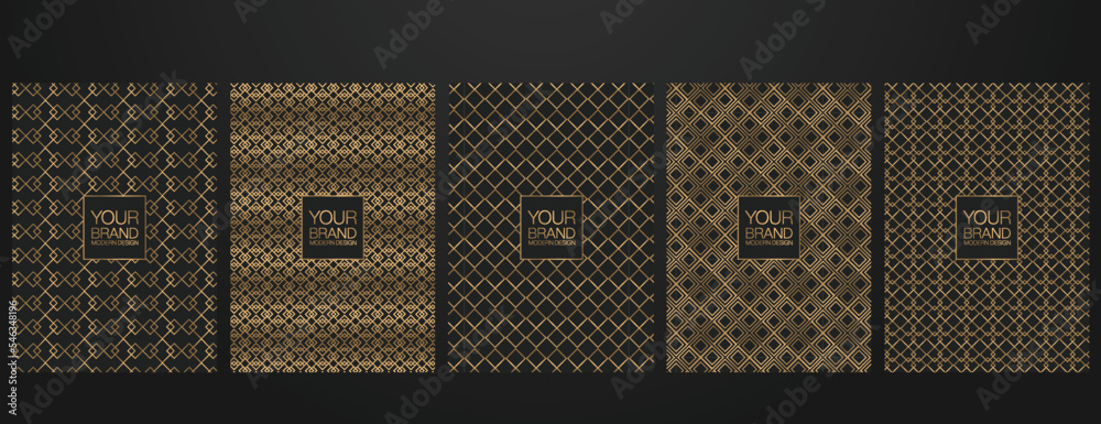 Modern black cover design set. Creative abstract with diagonal line ...