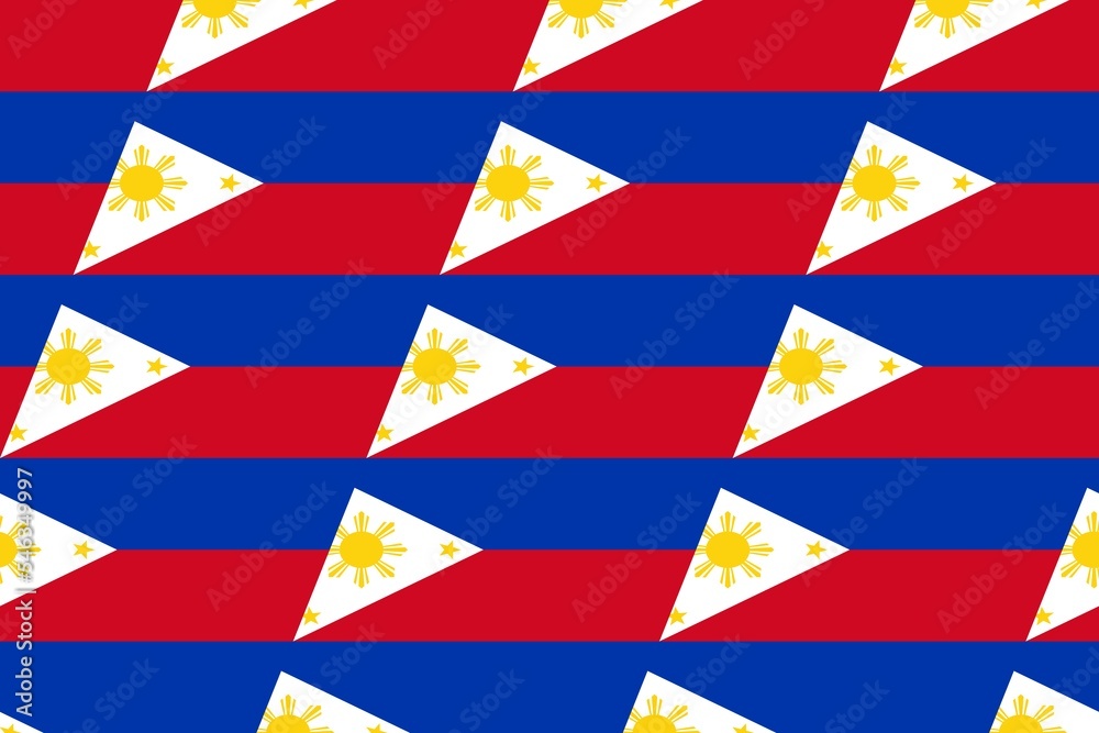 Geometric pattern in the colors of the national flag of Philippines ...