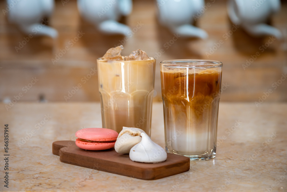 Typical peruvian food and drinks,cold coffee beverages Stock Photo ...