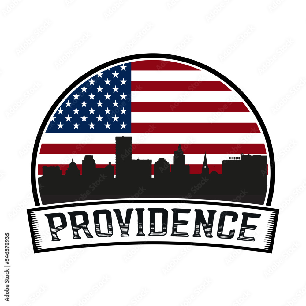 Vetor de Providence Rhode Island USA Skyline Sunset Travel Souvenir ...