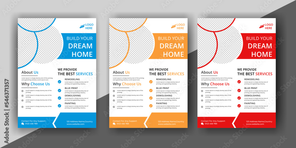 construction flyer A4 template, Construction Flyer Template, Flyer ...