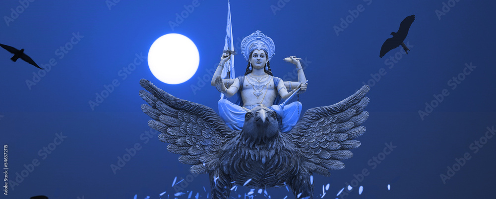Blue Dreamy Vishnu god wallpaper big statue of god vishnu image hd ...