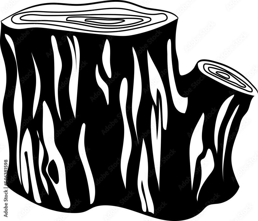 Tree Stump Silhouette