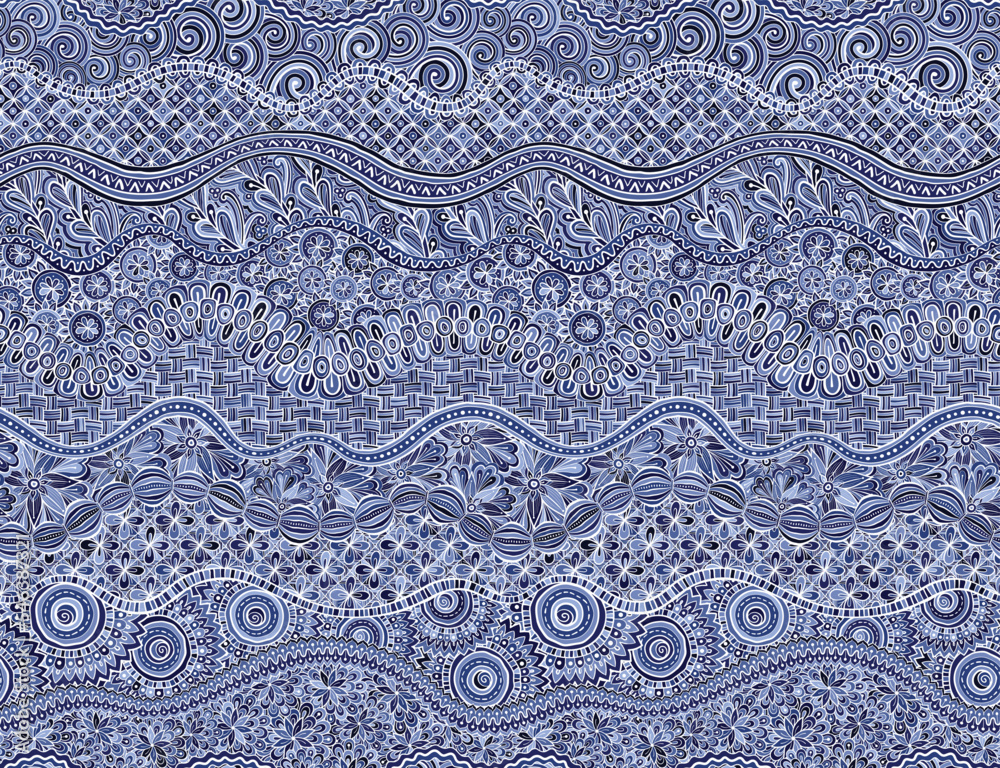 A collection of zentangle seamless patterns, made from doodle shapes ...
