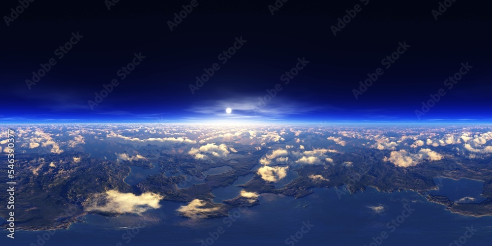 Panorama of clouds, HDRI, environment map , Round panorama, spherical ...