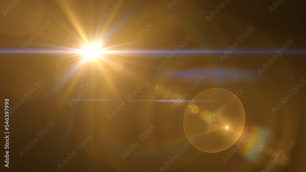 Realistic epic Lens Flare on Black Background Stock Photo | Adobe Stock