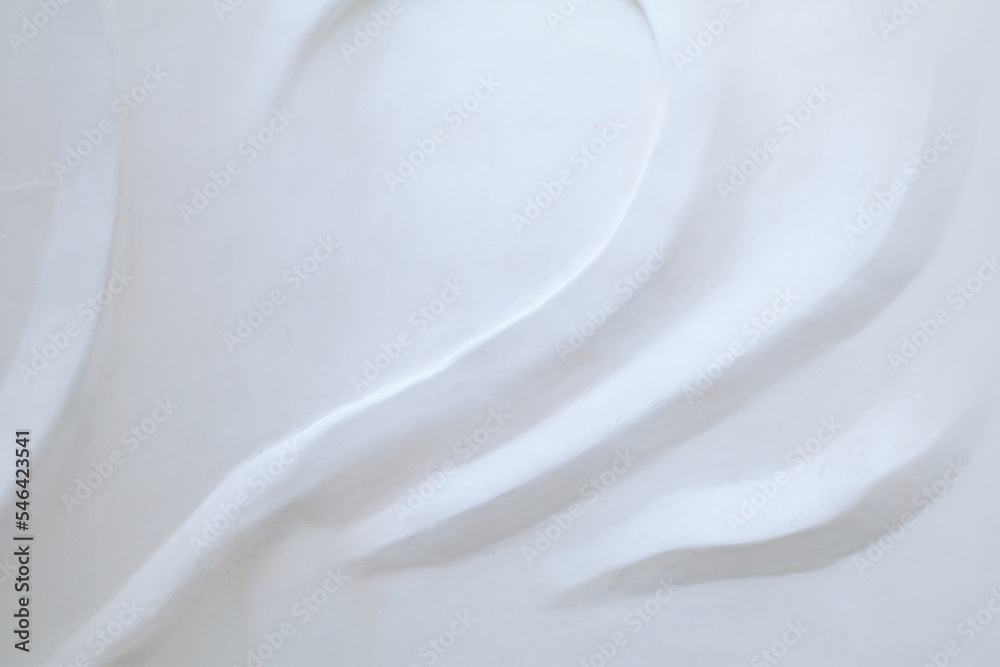 Wavy smooth lines. Interior wall decoration. Curved steps with empty ...