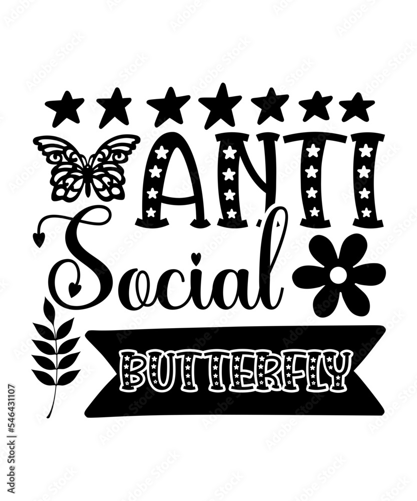 Simple Butterfly SVG, Split Monogram SVG, Butterfly Vector, Butterfly ...