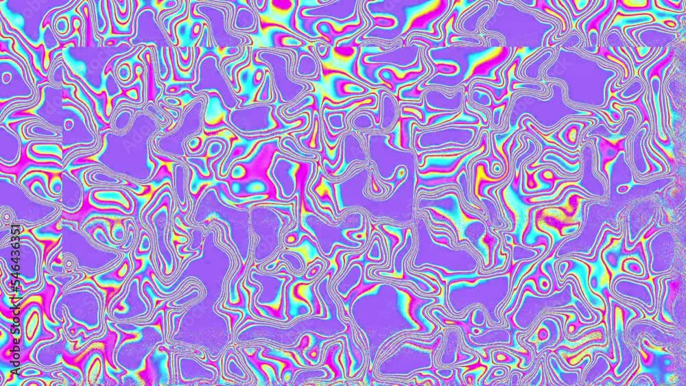 Psychedelic Liquid Colorful Dynamic Shapes Animation Background Hippy