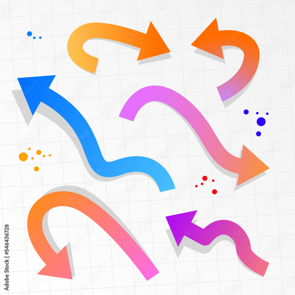 arrow vector icons set. Arrow mark icons. Vector abstract arrows for ...