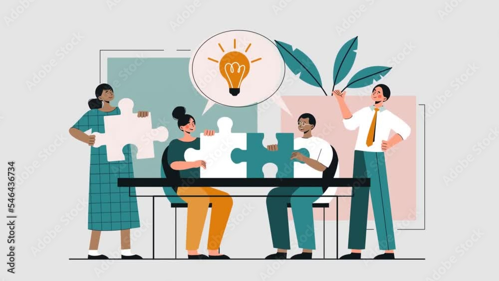 Group of business people video concept. Moving male and female ...