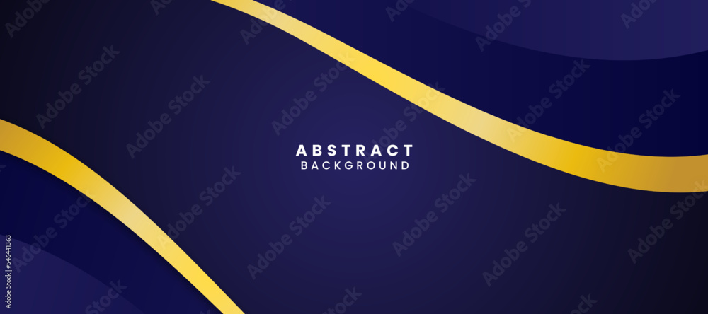 abstract blue and gold background vector illustration template Stock ...