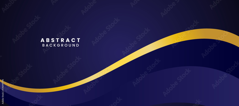 abstract blue and gold background vector illustration template Stock ...