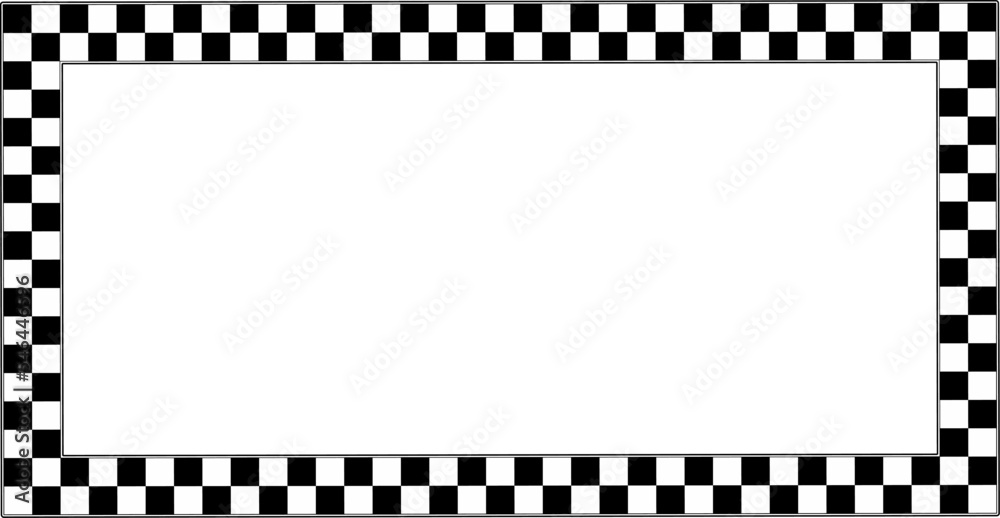 Black And White Checkered Border Clip Art