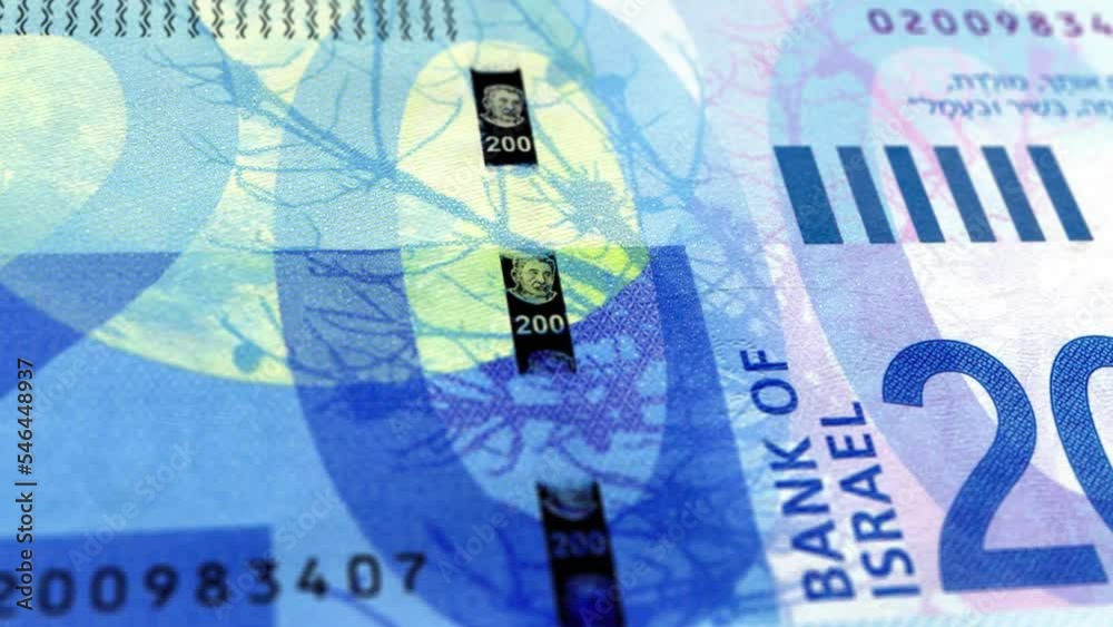 Israel Israeli new shekel 200 Banknotes, Two Hundred Israeli new shekel ...