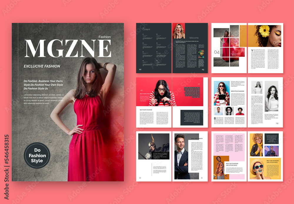 Magazine Layout Stock Template | Adobe Stock