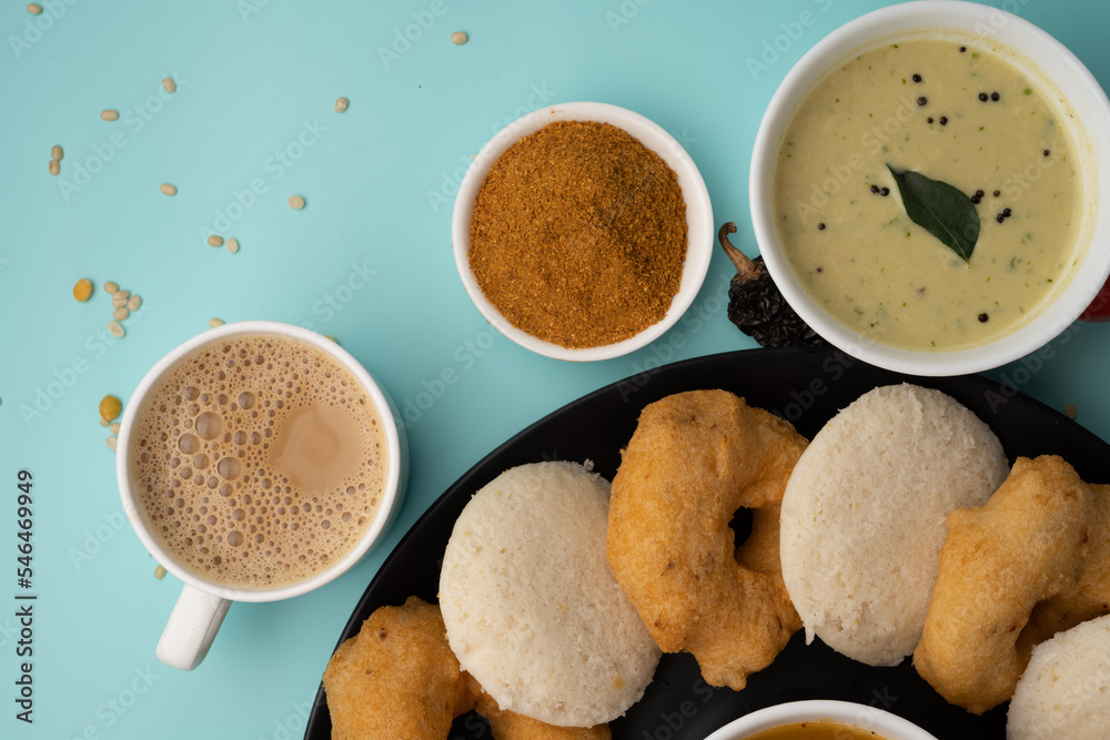 south indian food called idli vada sambar or sambar vada or wada ...