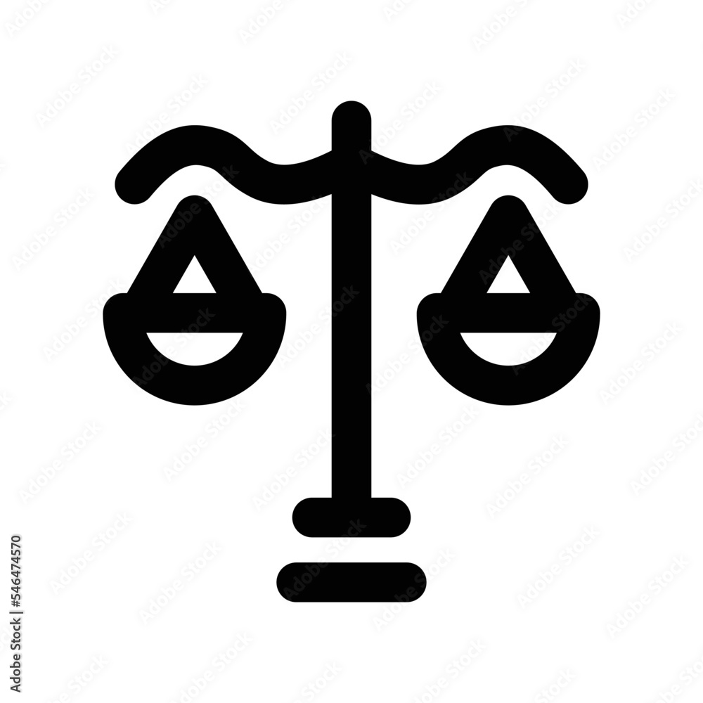 Scale icon - vector illustration . balance, justice, law, weight, legal ...