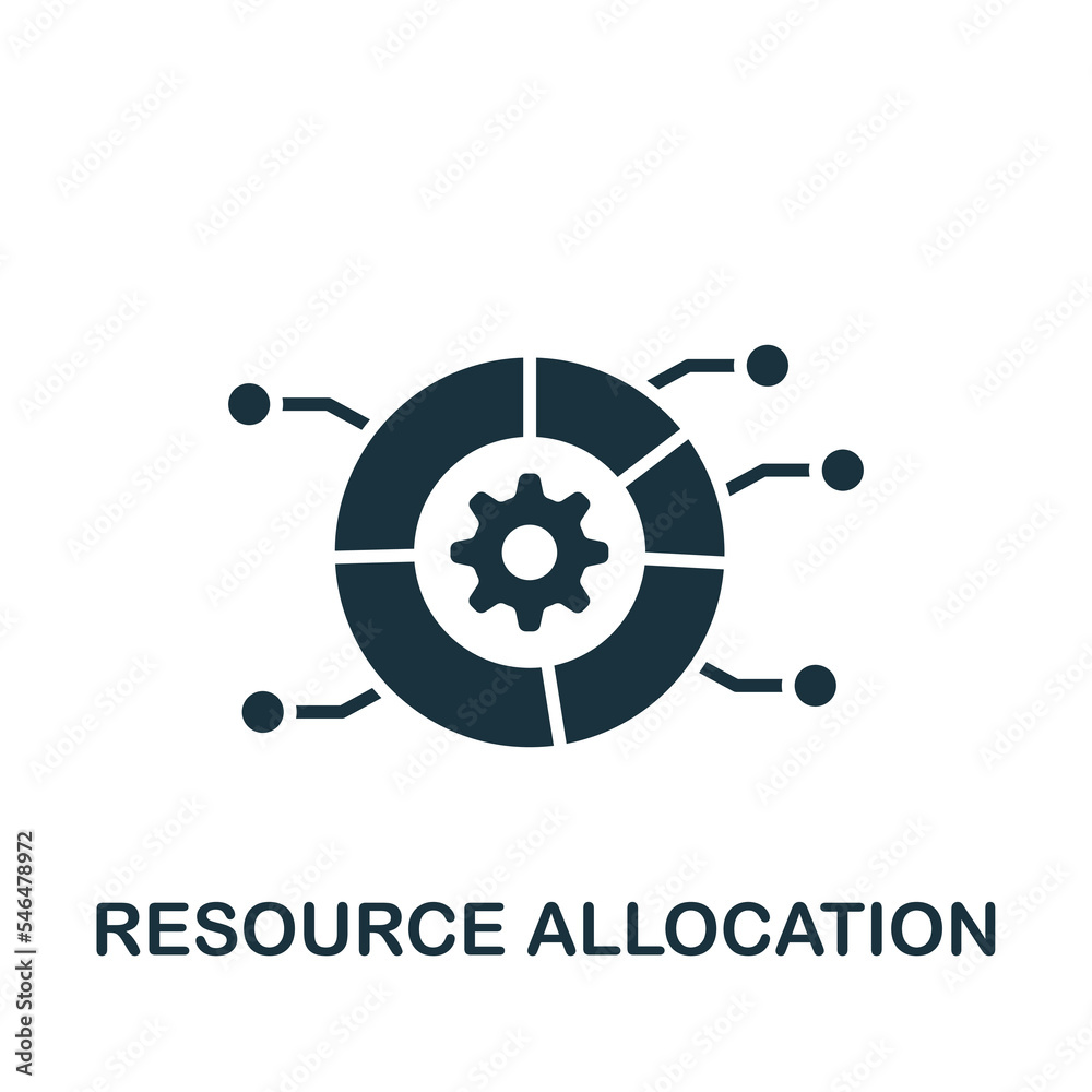 Resource Allocation icon. Monochrome simple Product Management icon for ...
