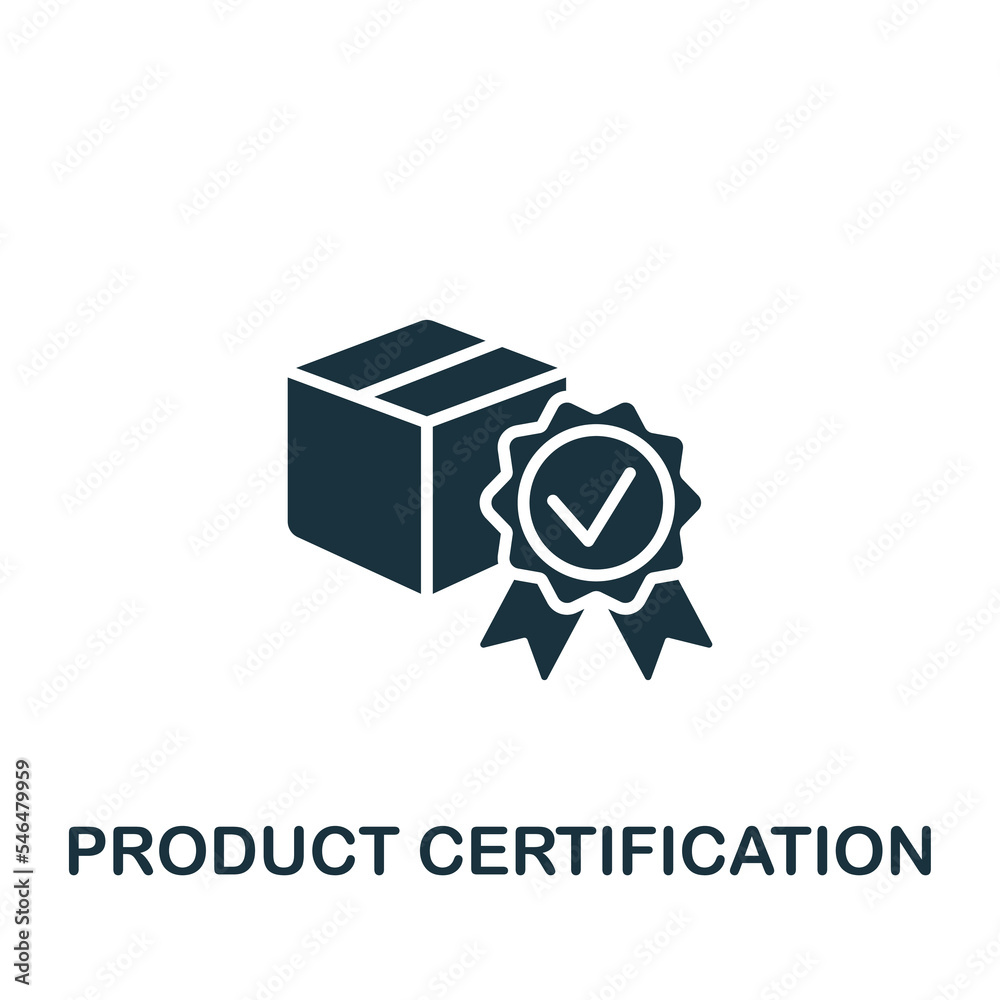Product Certification icon. Monochrome simple Product Management icon ...